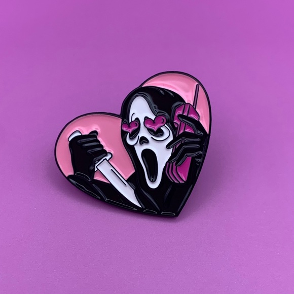 Accessories | Ghostface Scream Y2k Heart Phone Pin | Poshmark
